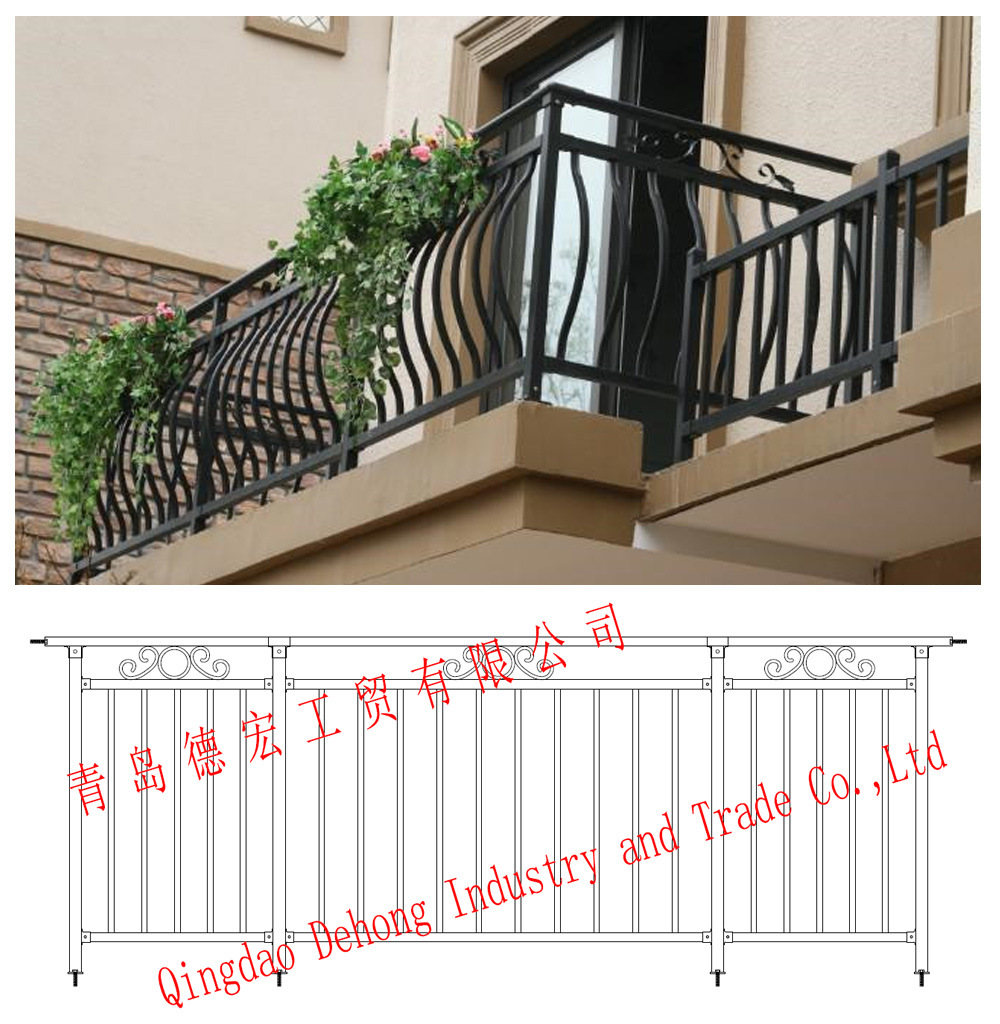Aluminum Balcony Balustrade / Galvanized Steel / Wrought Iron Balcony ...