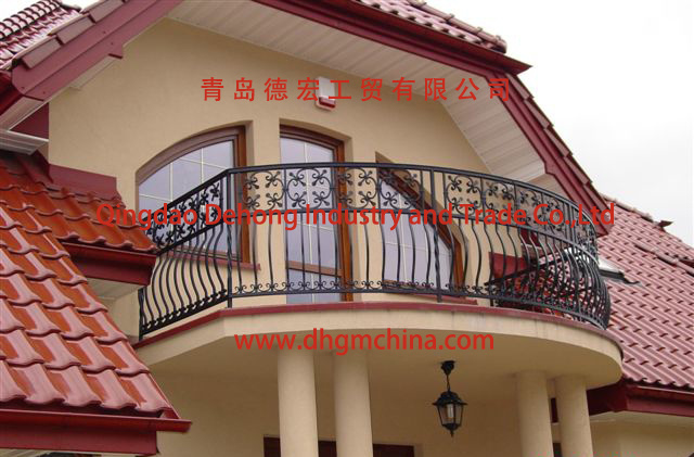 Concise Residential Galvanized Steel Balcony Railing