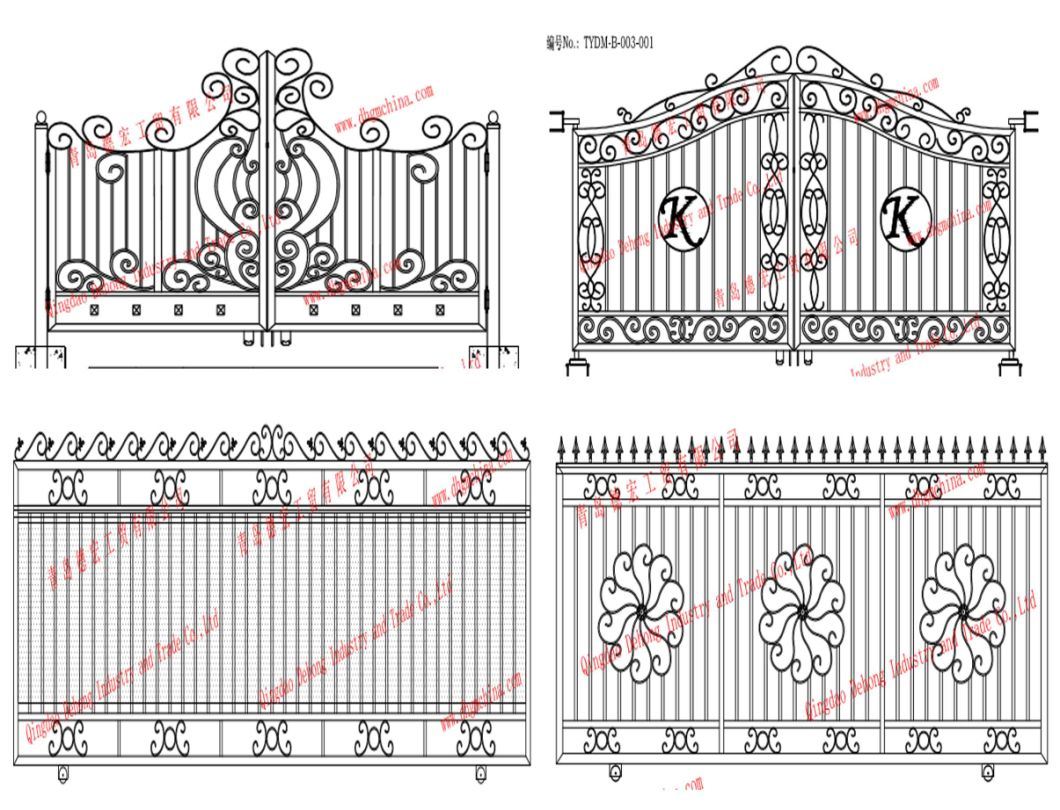 Ornamental High Quality Aluminium/Wrought Iron Sliding safety Gate